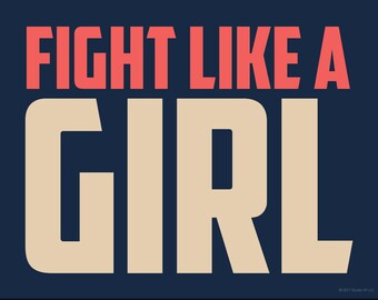 Fight Like a Girl Poster - Etsy