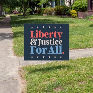 READY TO PRINT Digital 18x24 "liberty & Justice for All" Poster Anti ...