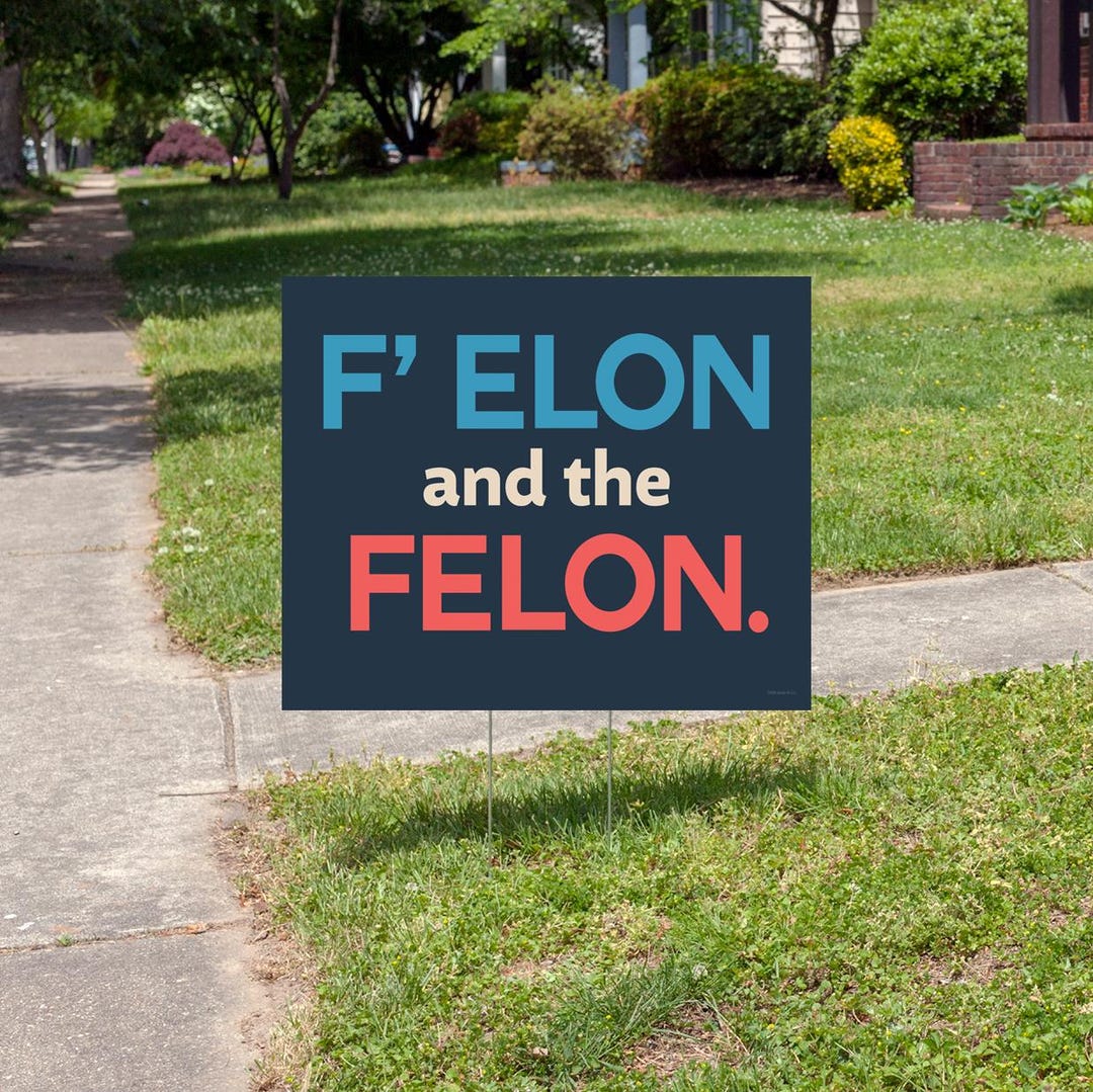 READY TO PRINT Digital 18x24 "f' Elon and the Felon" Downloadable ...