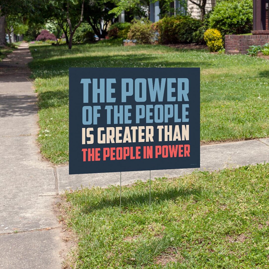 READY TO PRINT Digital 18x24 "power of the People" Poster Anti-trump ...