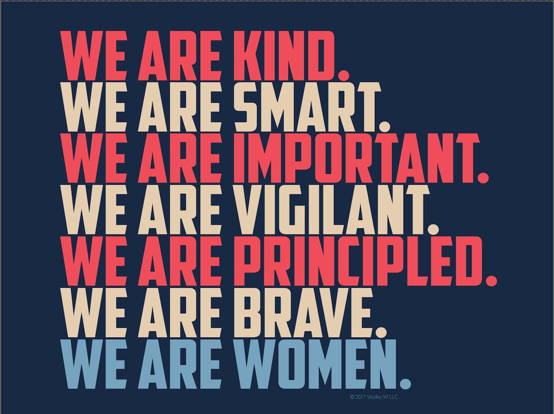 Printable, Downloadable Digital 8.5x11 we Are Women Poster PRINT AT ...