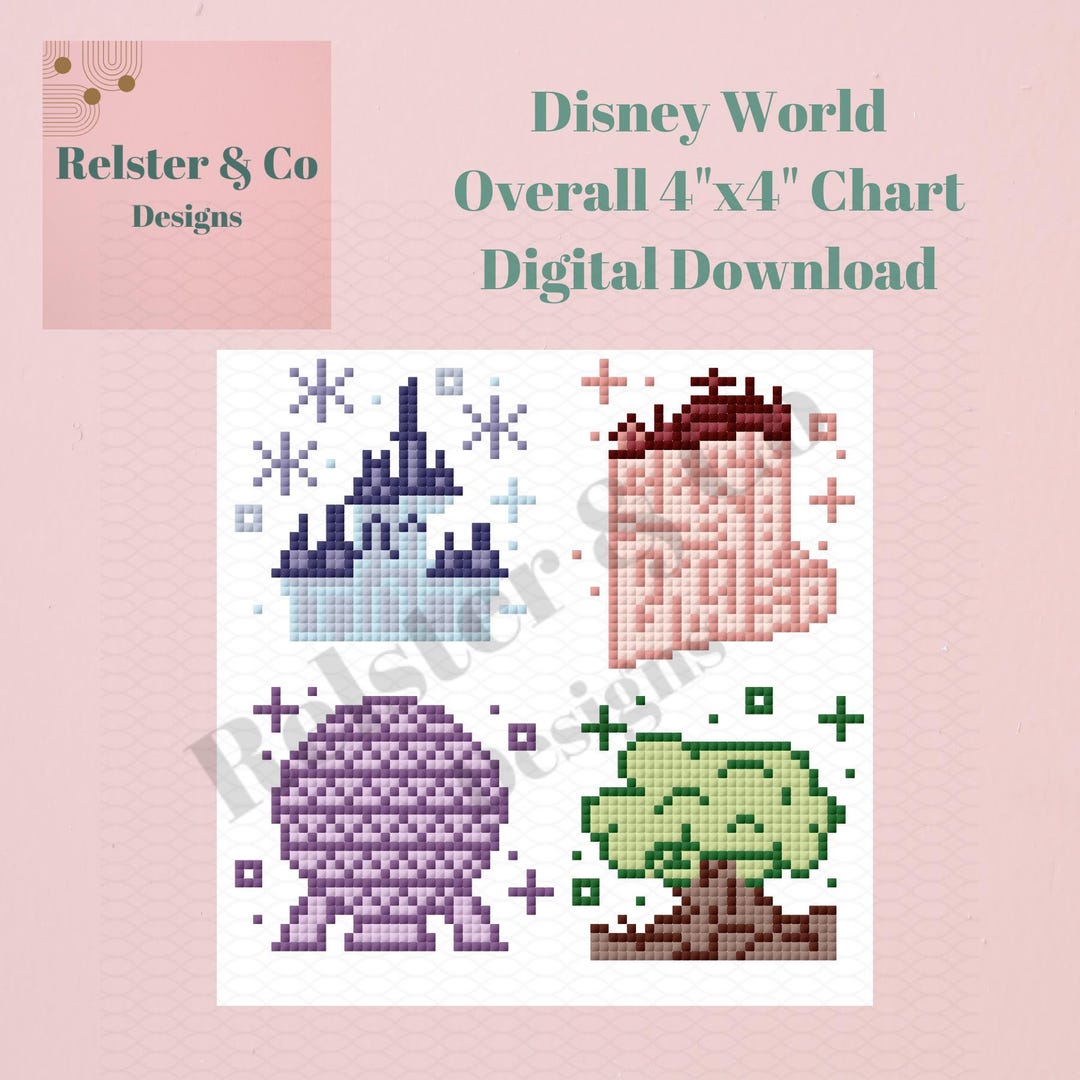 Disney World Needlepoint Chart - Digital Needlepoint - Etsy