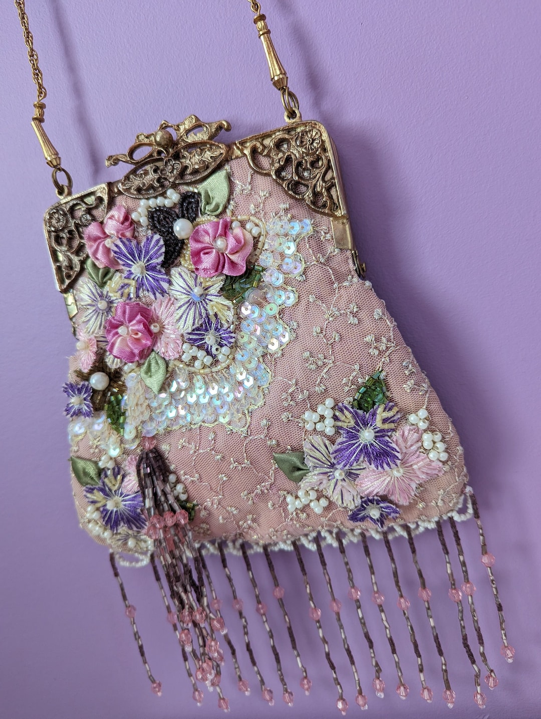 Vintage 1920s Beaded Purse/shoulder Bag/cross Body Bag - Etsy