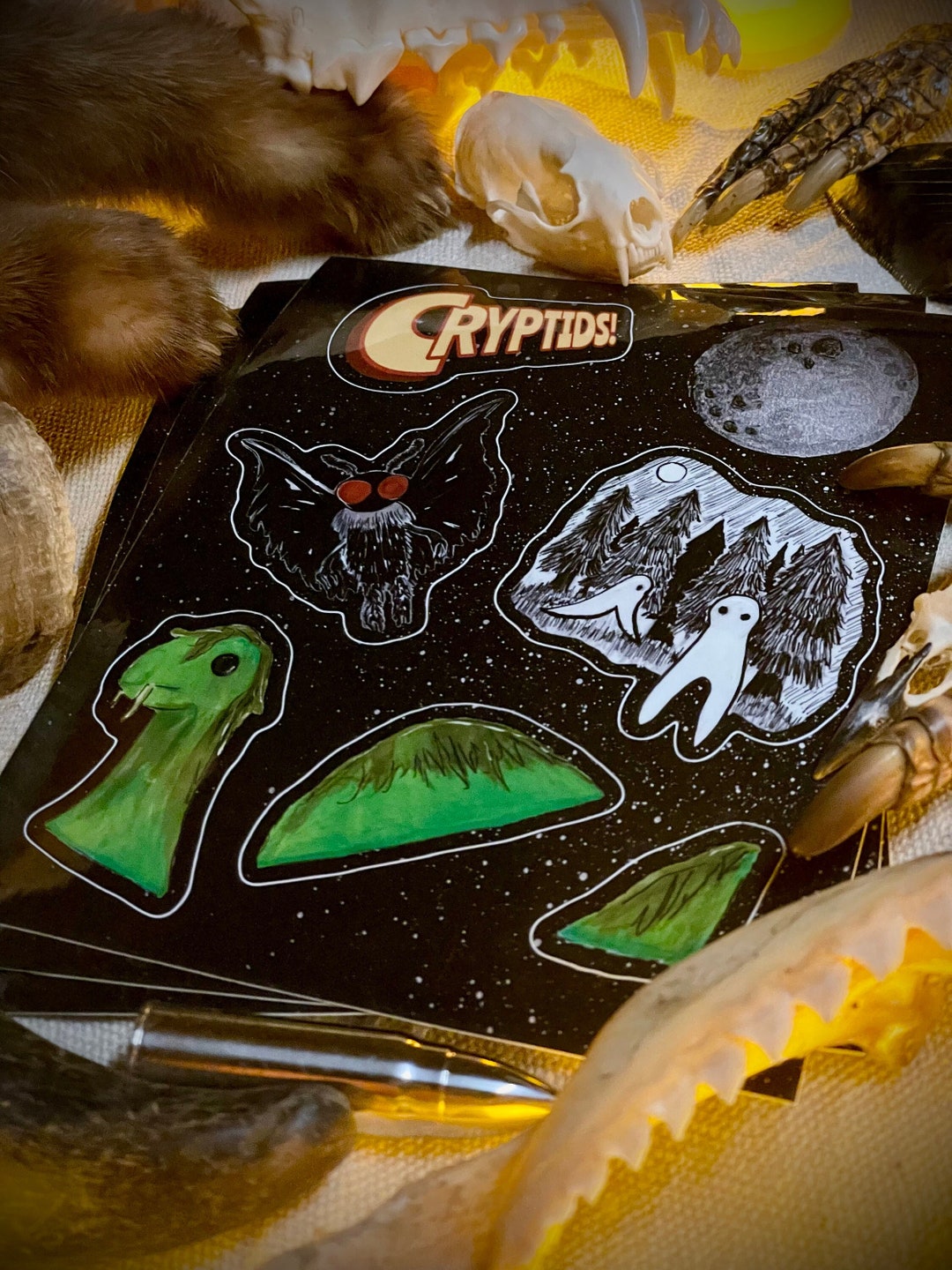 Cryptid Sticker Sheet - Etsy