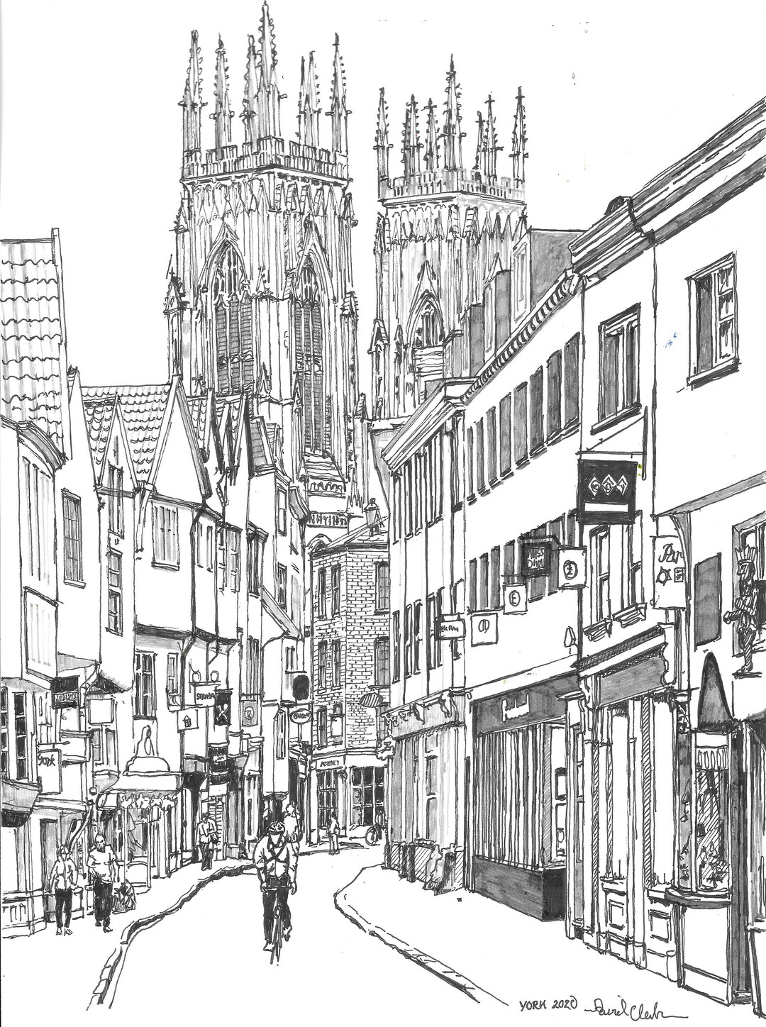 York Petergate A4 Fineliner Drawing Printable Art - Etsy