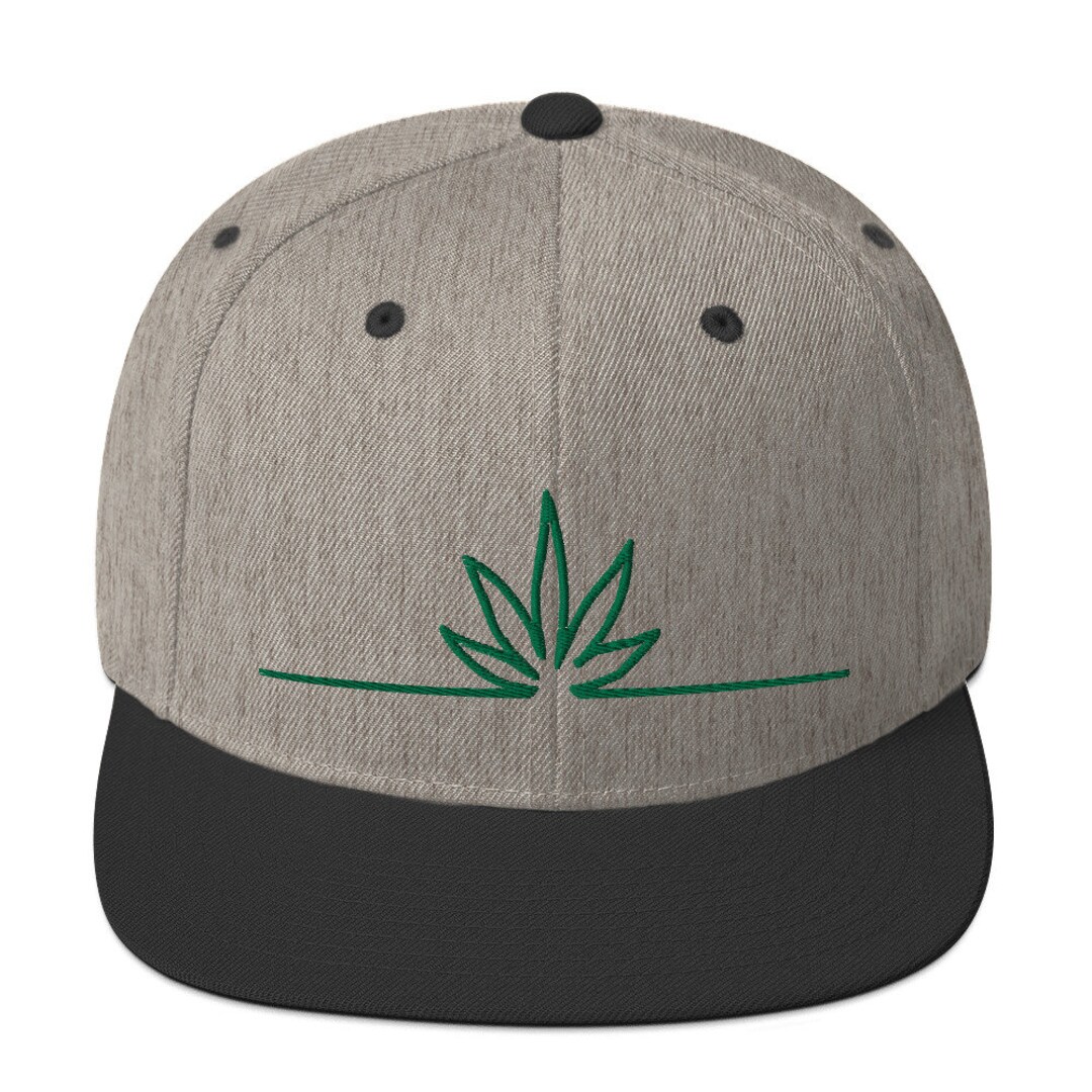 Marijuana Leaf Snapback Hat Weed Hat for 420 Enthusiasts Trendy Smoke ...