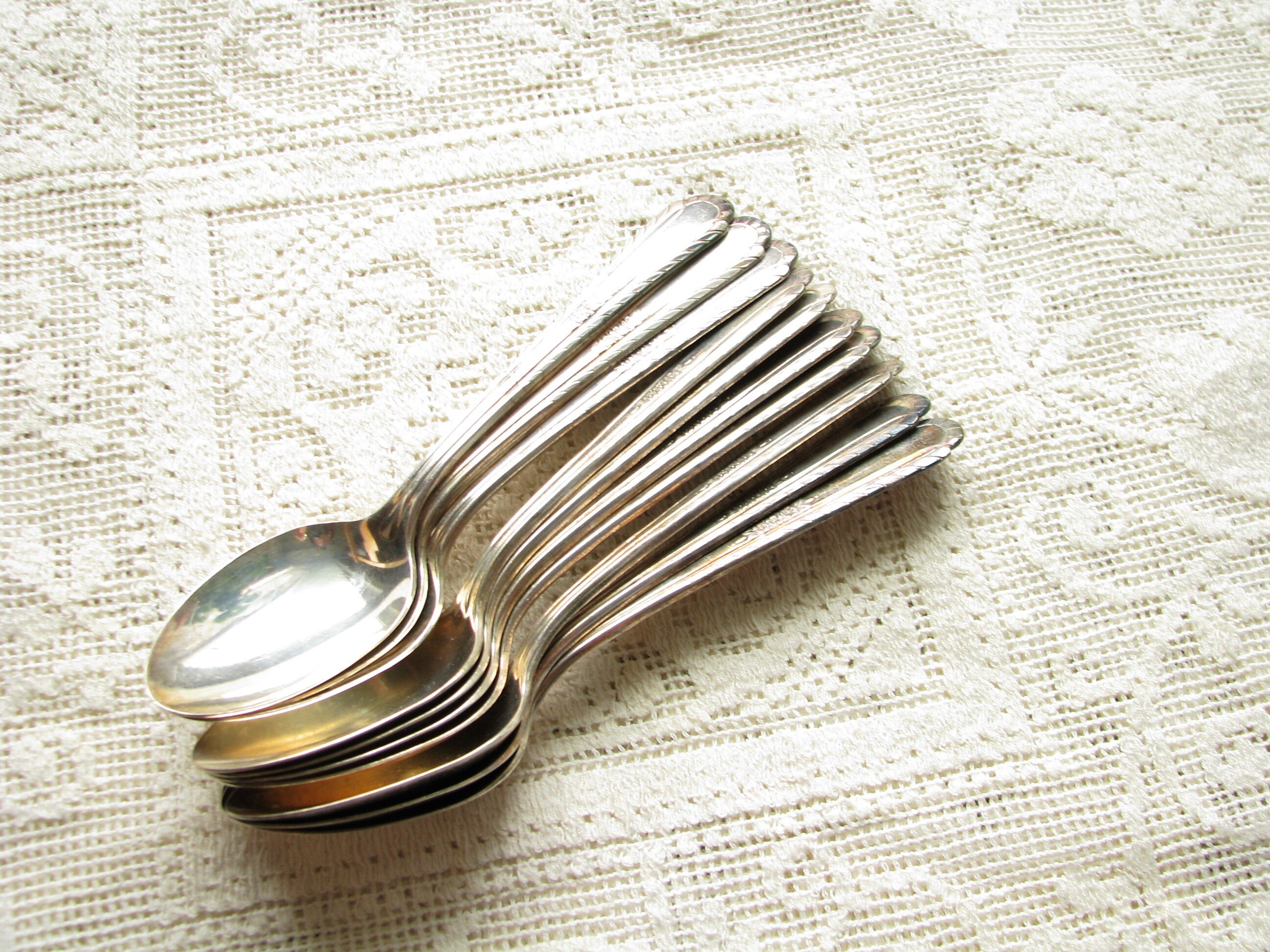 Vintage EPNS Spoon Set of 11 Tea Party Spoons Silverplate - Etsy