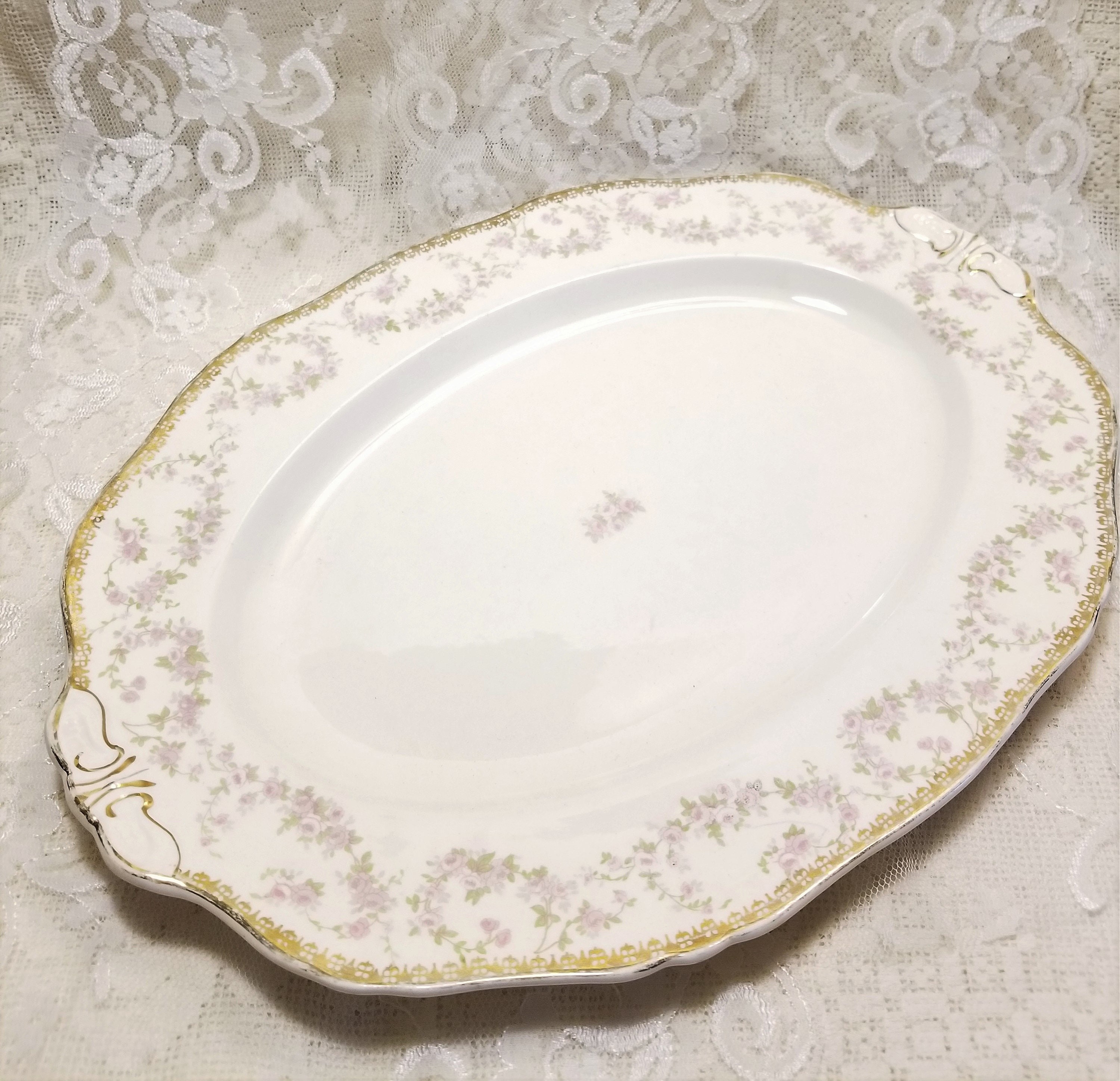 Vintage Big Dish Vintage Alfred Meakin Dish Harmony Rose Serving Plate ...