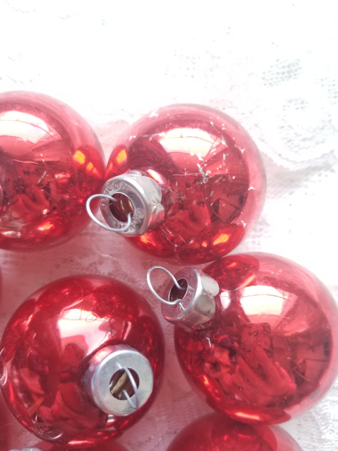 Red Glass Ball Tree Decoration Christmas Tree Ornaments Mid - Etsy