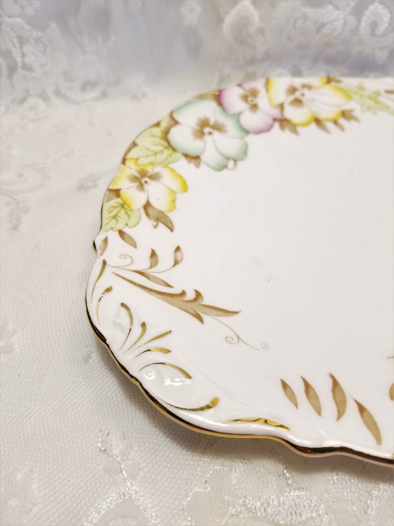 Vintage Serving Plate Bell China Plate Handled Plate Cake - Etsy