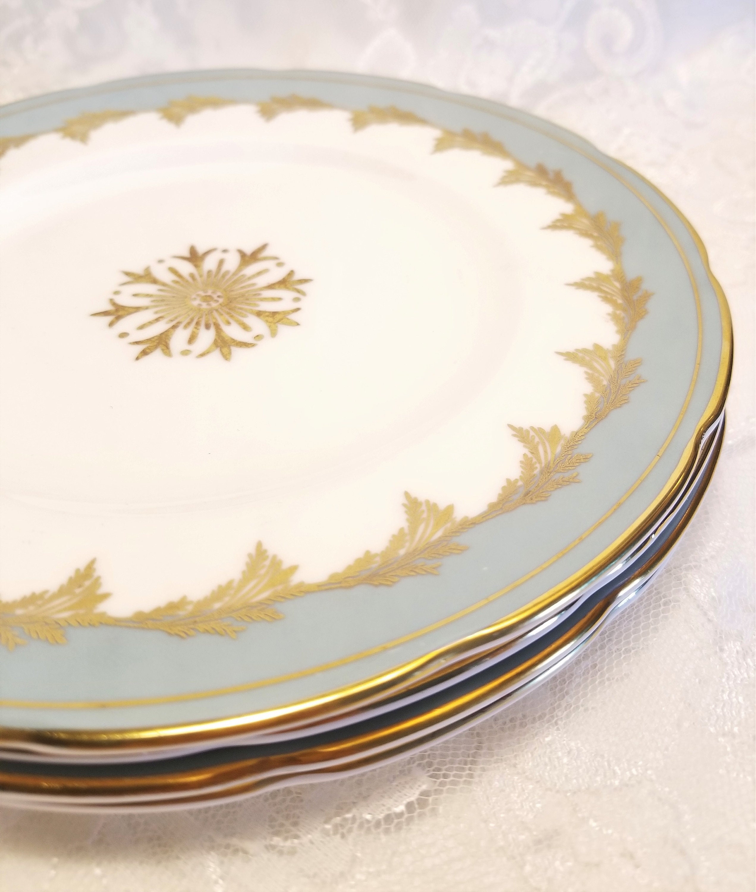 Vintage Foley plate Foley bread and butter plate Turquoise | Etsy