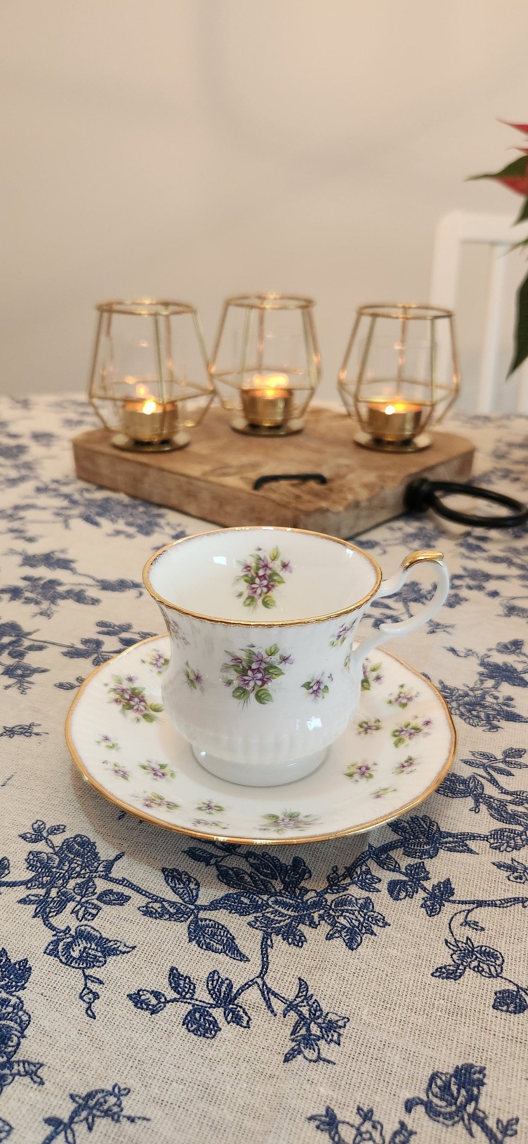 Royal Minster Cup Sweet Violets Cup Vintage Bone Chine Cup Vintage Tea ...