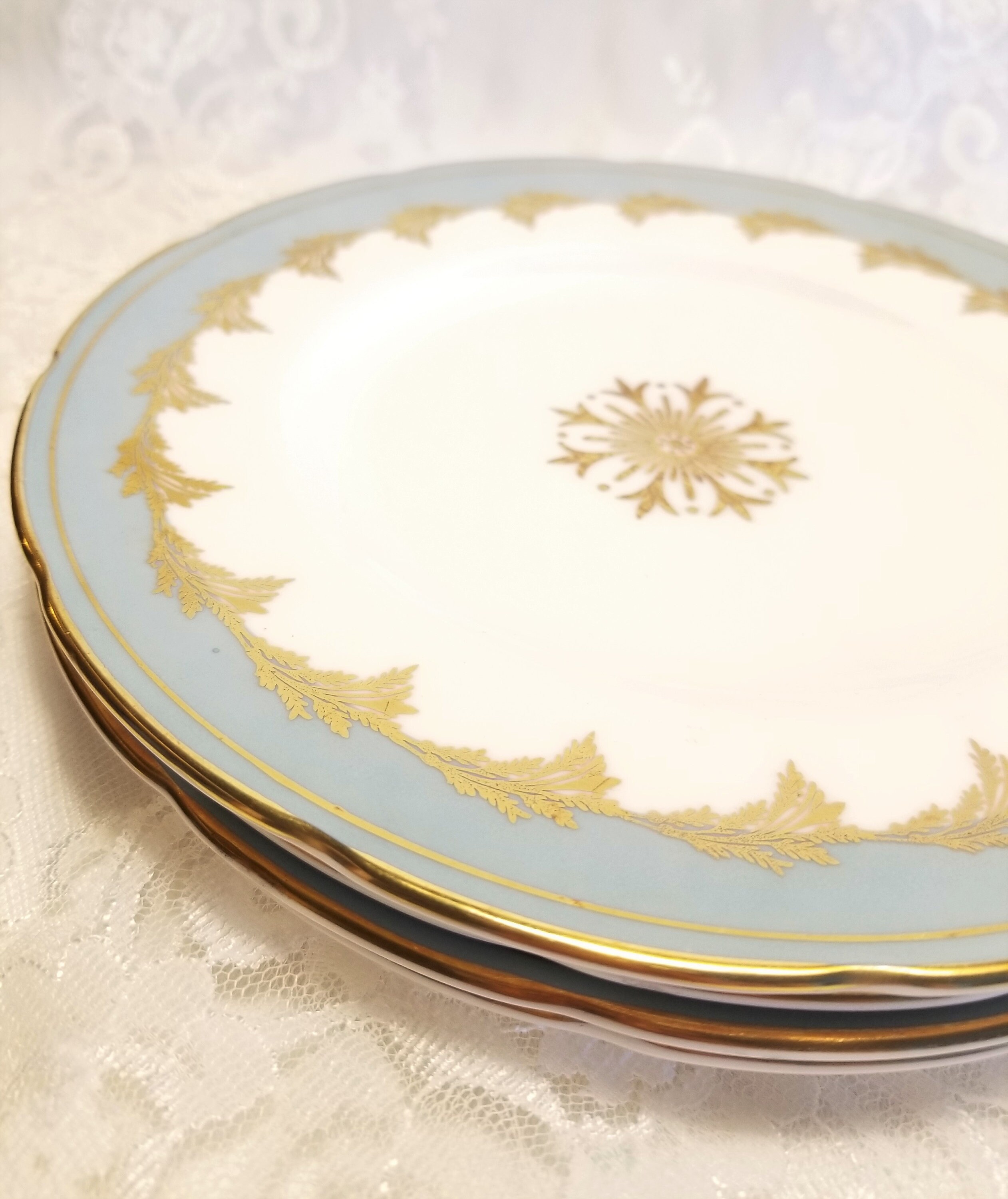 Vintage Foley plate Foley bread and butter plate Turquoise | Etsy