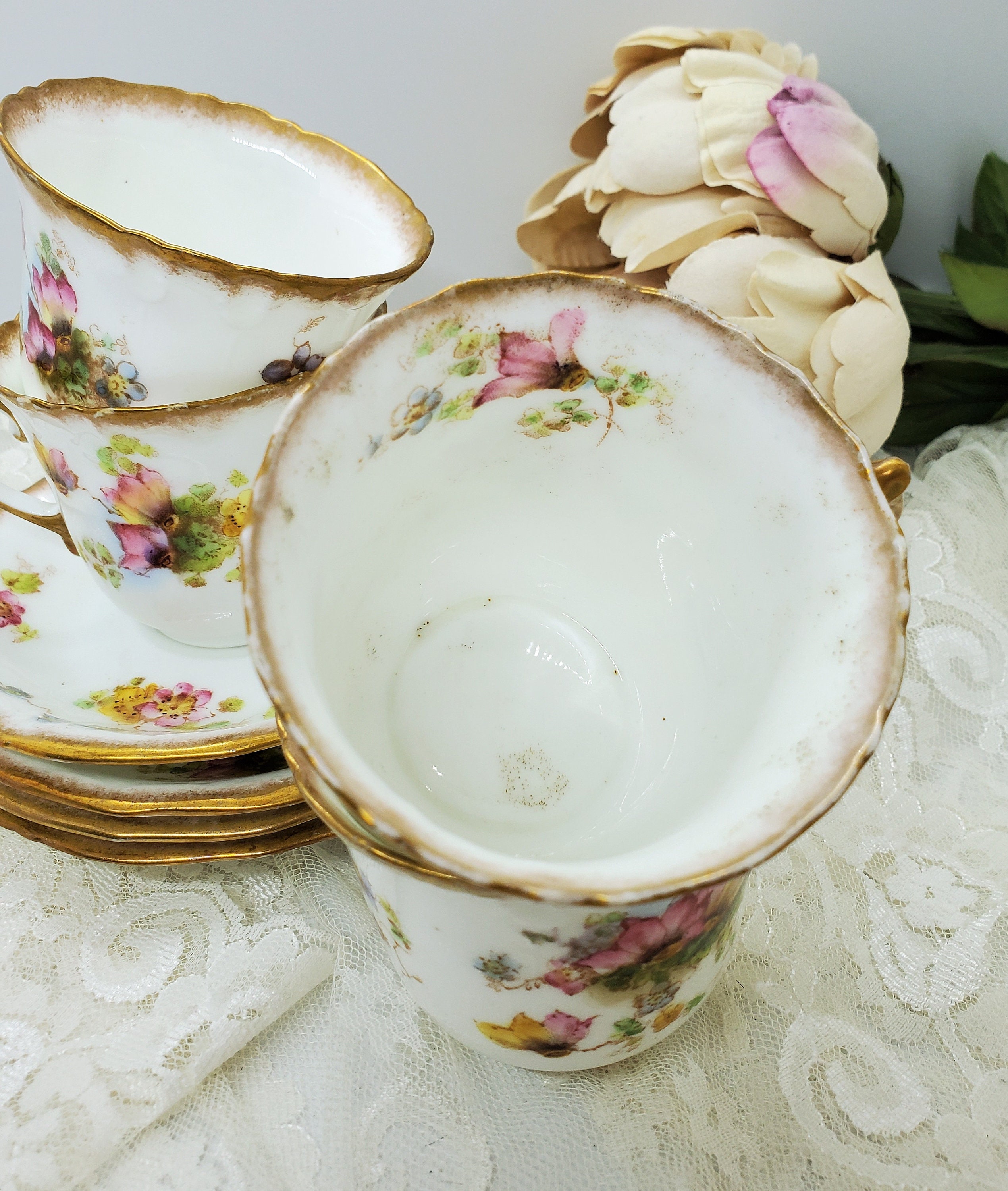 Antique Cup Saucer Antique Adderley Tea Cup Set WAA & Co China - Etsy