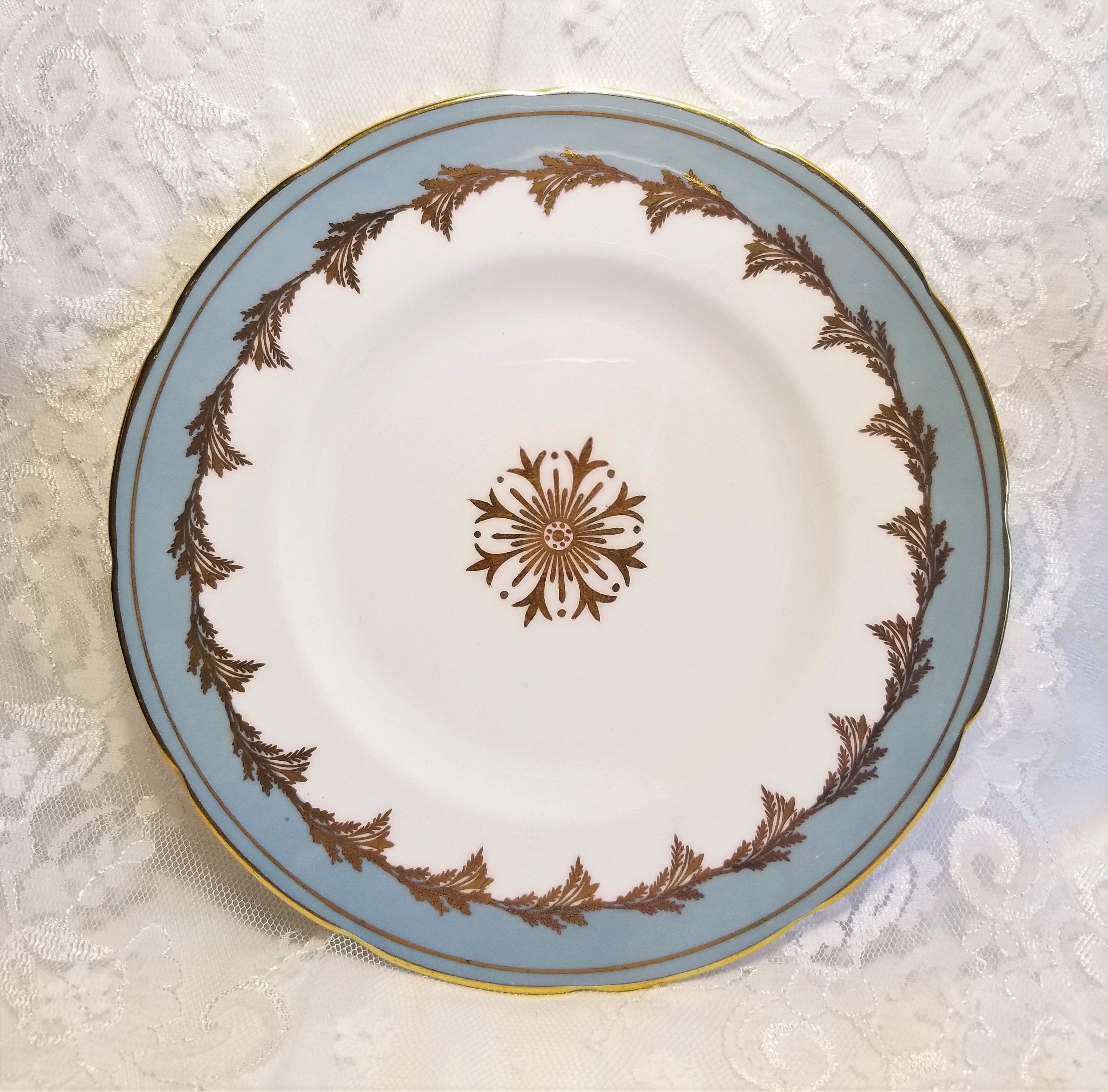 Vintage Foley plate Foley bread and butter plate Turquoise | Etsy