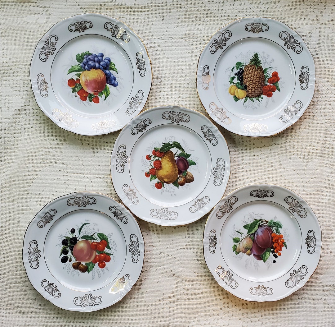 Fruit Plate Serving Plate Fisher China Plate Set Cake Plate East ...
