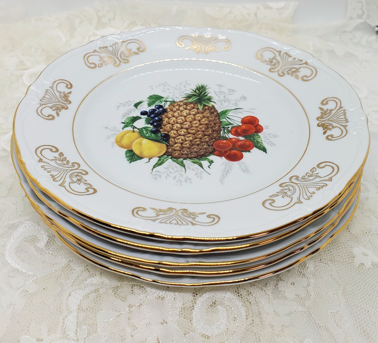Fruit Plate Serving Plate Fisher China Plate Set Cake Plate | Etsy