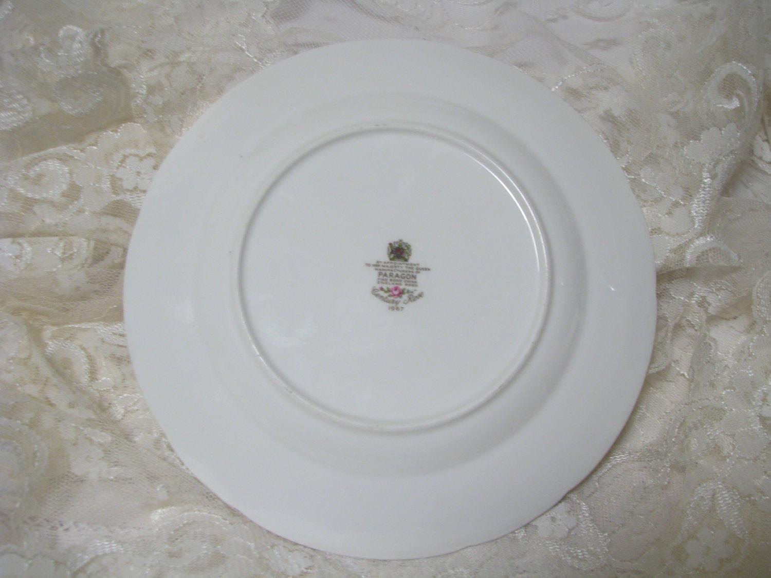 Vintage Paragon Plate Paragon Century Rose 1967 Paragon Bread Butter ...