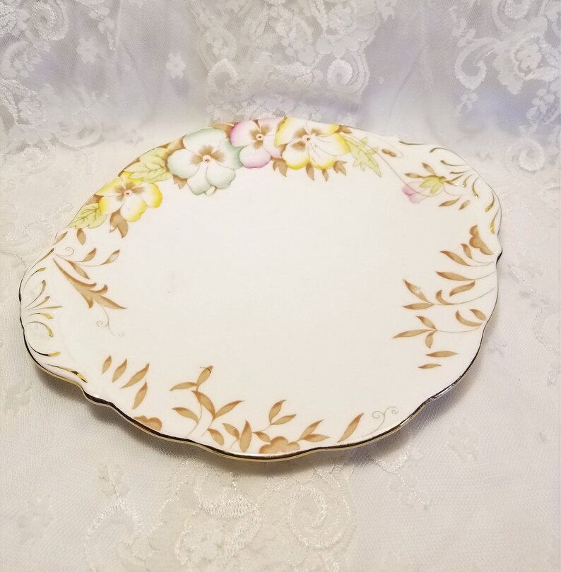 Vintage Serving Plate Bell China Plate Handled Plate Cake - Etsy
