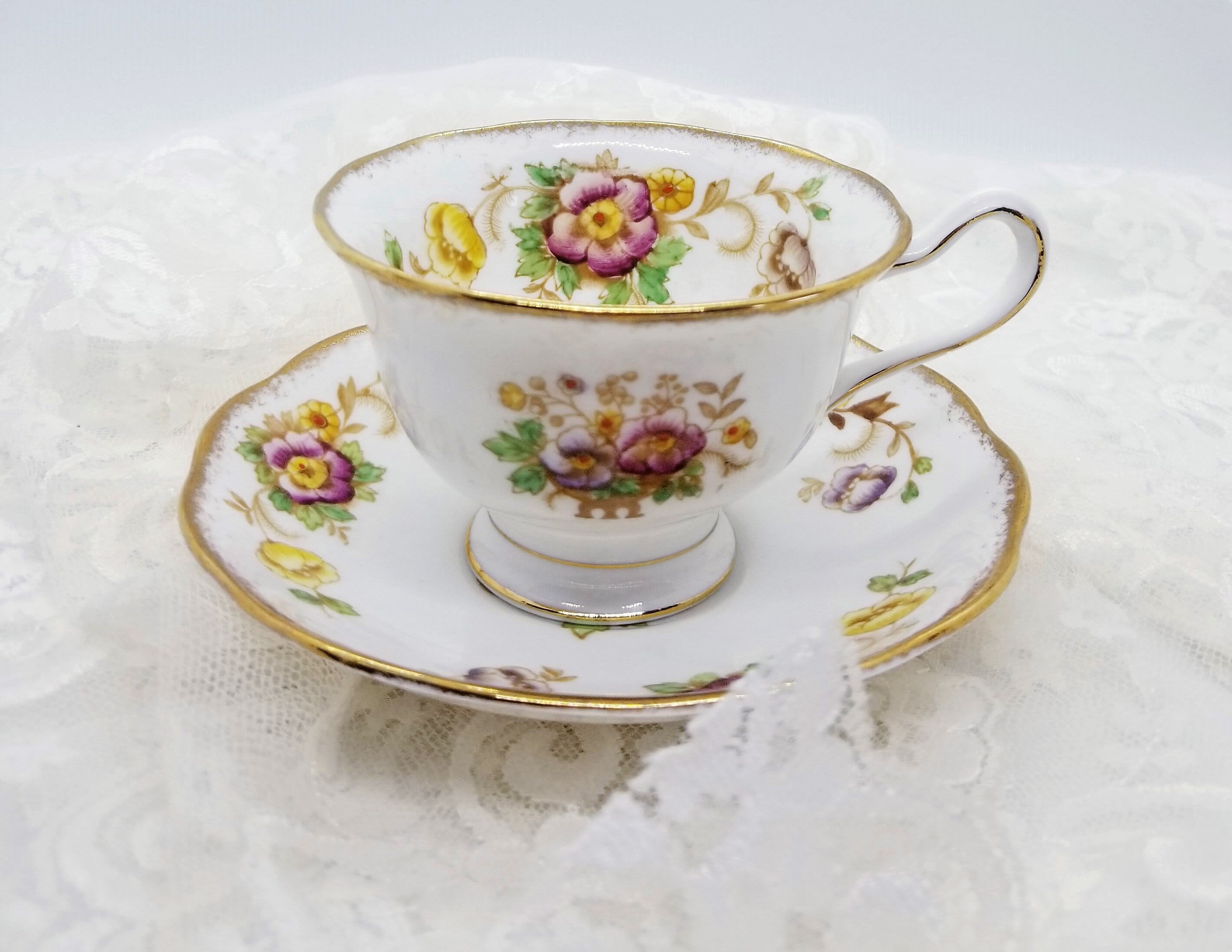 Vintage Royal Albert Cup Saucer Evesham Cup Vintage Bone China Cup Old ...
