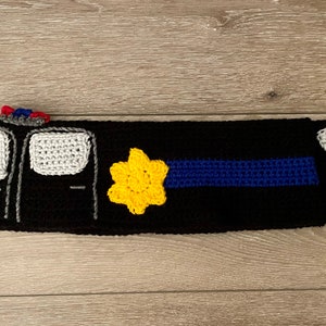 OFFICER - Crochet Police Car Scarf Pattern - PDF PATTERN - Etsy