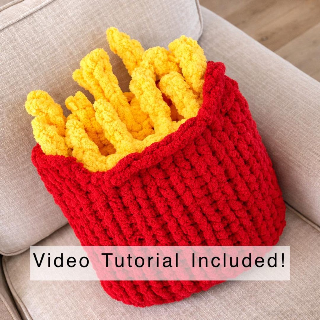 French Fry Blanket Pattern (hand-knit & Crochet) - PDF PATTERN ONLY ...