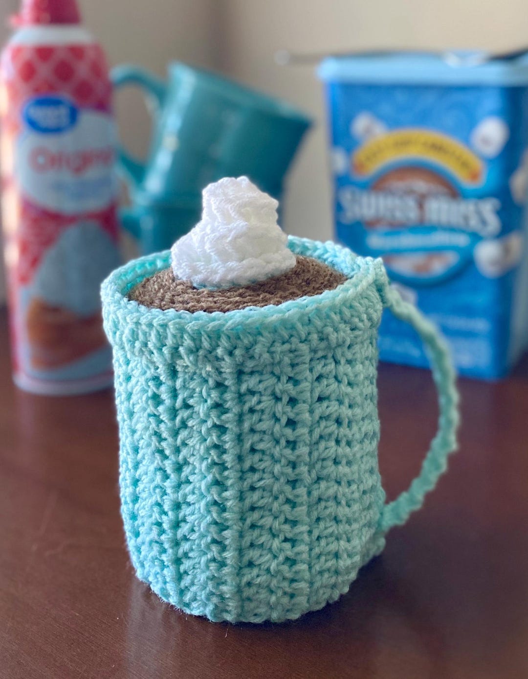 ADD-ON PATTERN: Whipped Cream Topping (accompanies Hot Cocoa Mug Scarf ...
