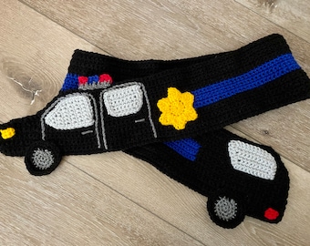 OFFICER Crochet Police Car Scarf Pattern PDF PATTERN - Etsy