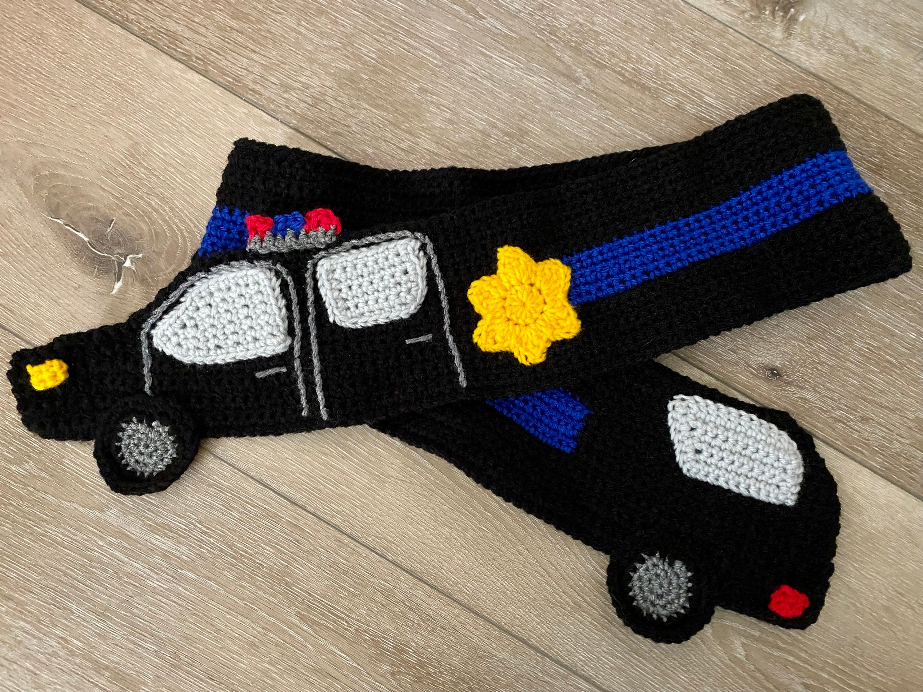 Crochet Police Car Scarf Pattern PDF PATTERN ONLY - Etsy