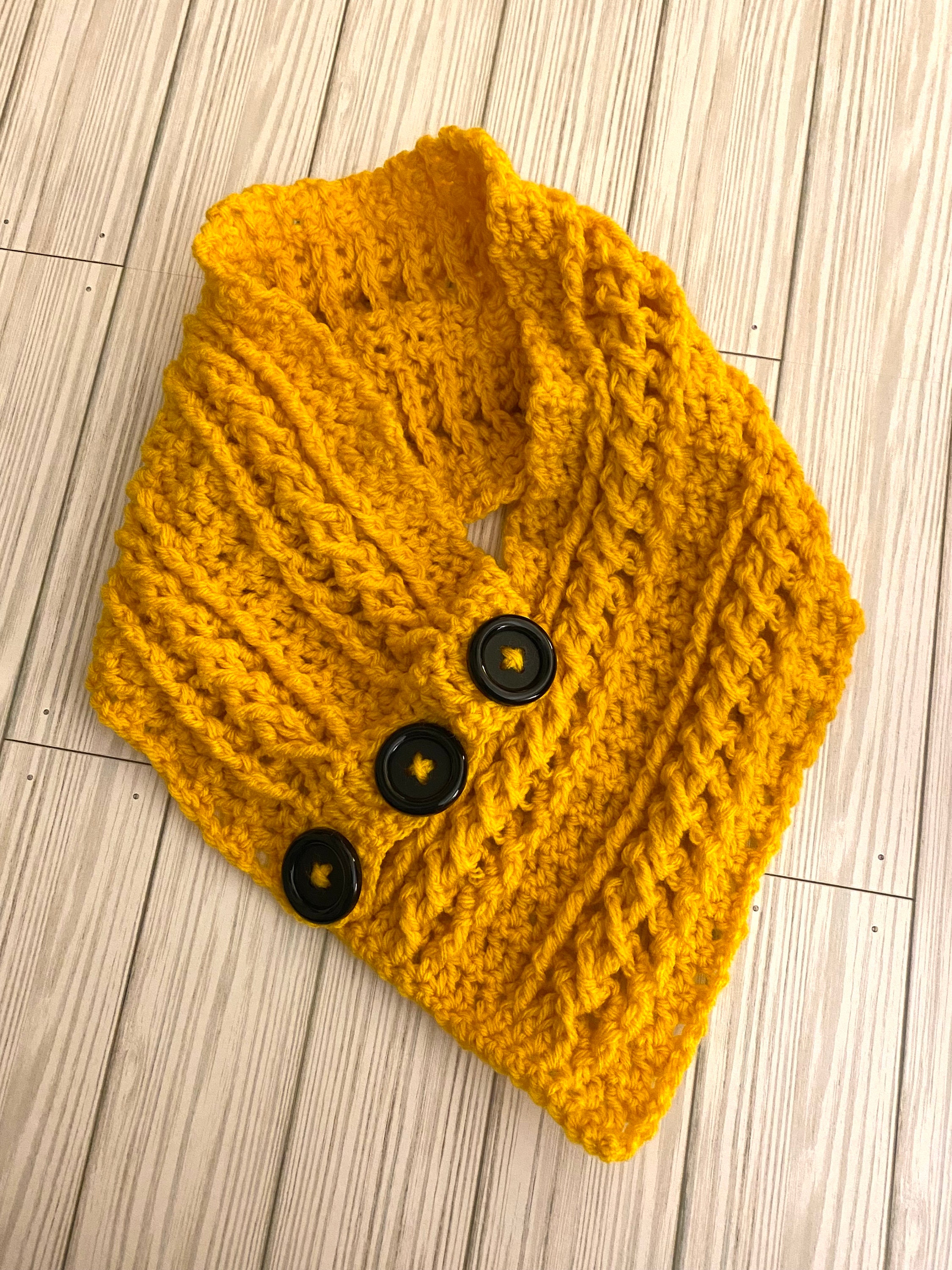 Two-way Cowl Neck Button Scarf Crochet Pattern - Etsy