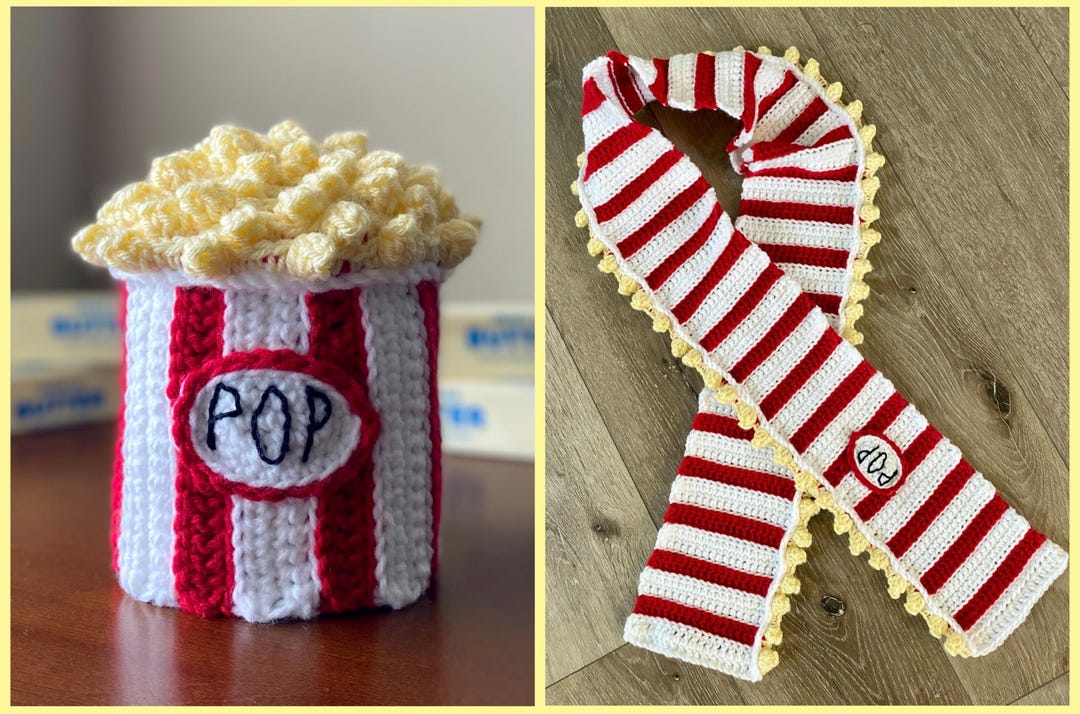 Popcorn Bucket Scarf Pattern - PDF PATTERN ONLY - Etsy