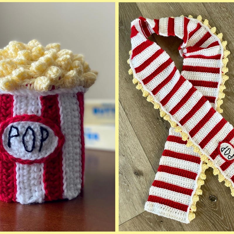 Popcorn Scarf Crochet - Etsy New Zealand