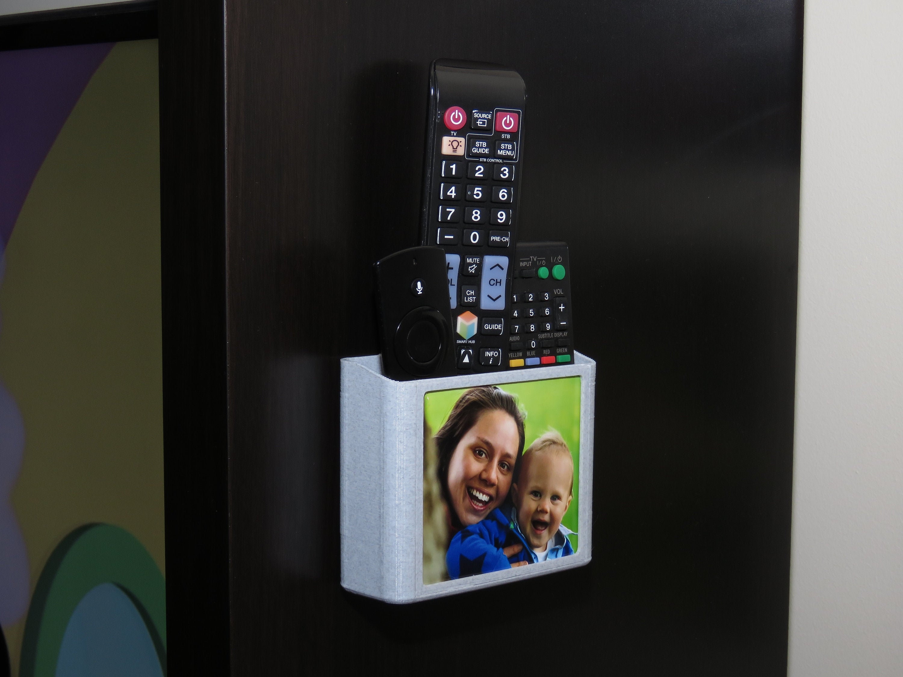 Wall Mounted Remote Control Holder With Picture Frame - Great Gift Idea ...