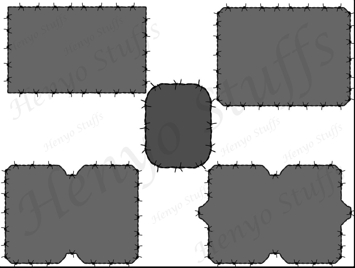 Barbed Wire Barb Wire Frames Borders Bundle 5 Designs 3 - Etsy