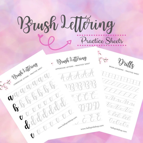 Practice Sheets Lettering - Etsy UK