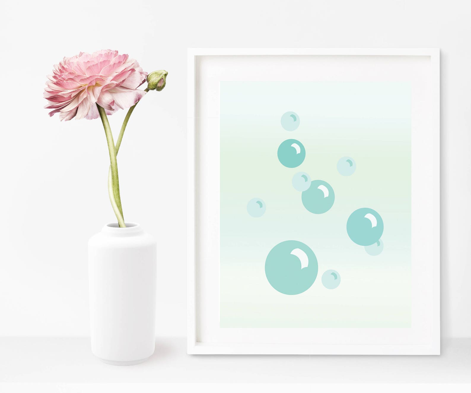 Bubbles Digital Print, Bubbles Decor, Bubbles Wall Art, Bubbles Art ...
