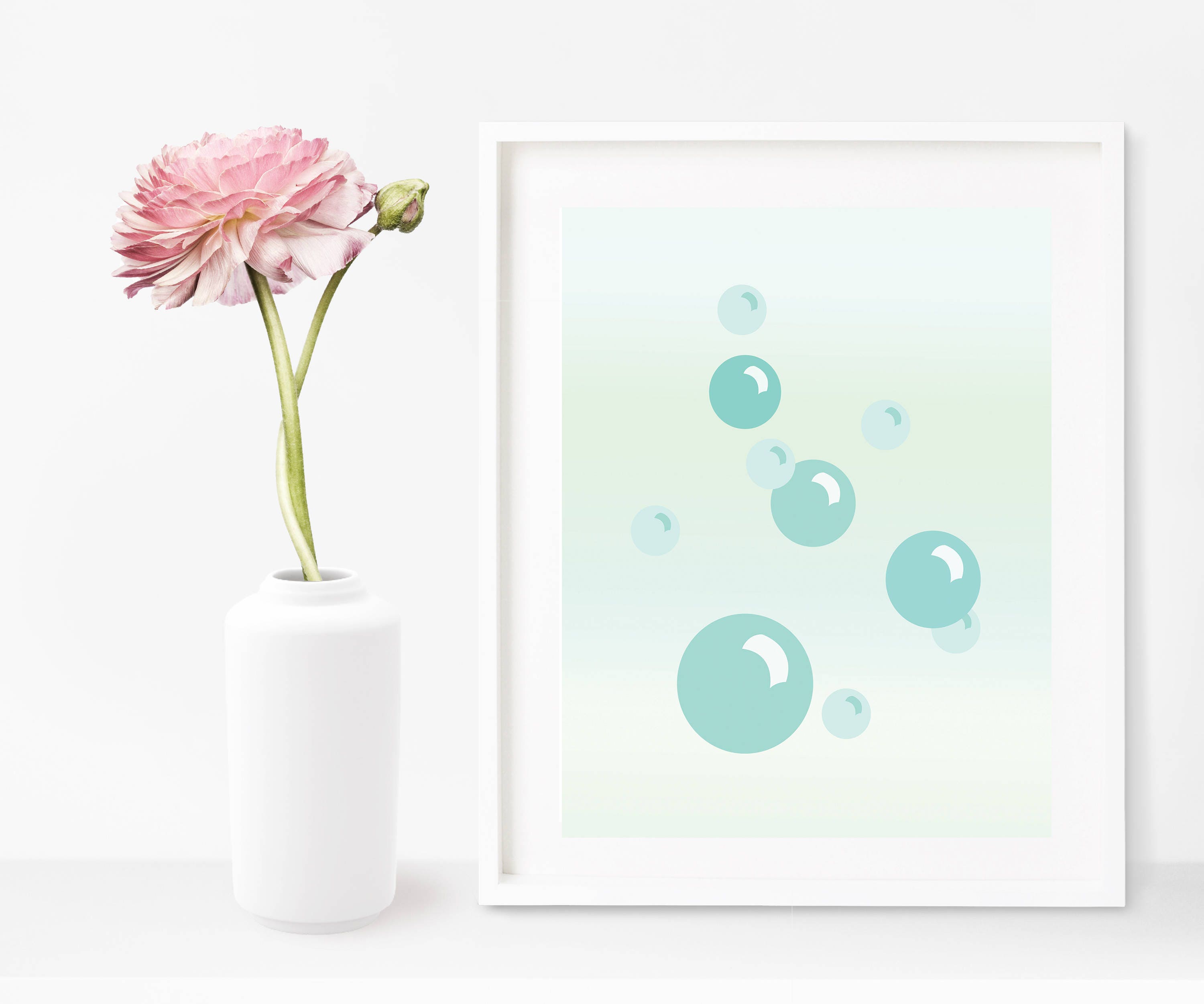 Bubbles Digital Print, Bubbles Decor, Bubbles Wall Art, Bubbles Art ...