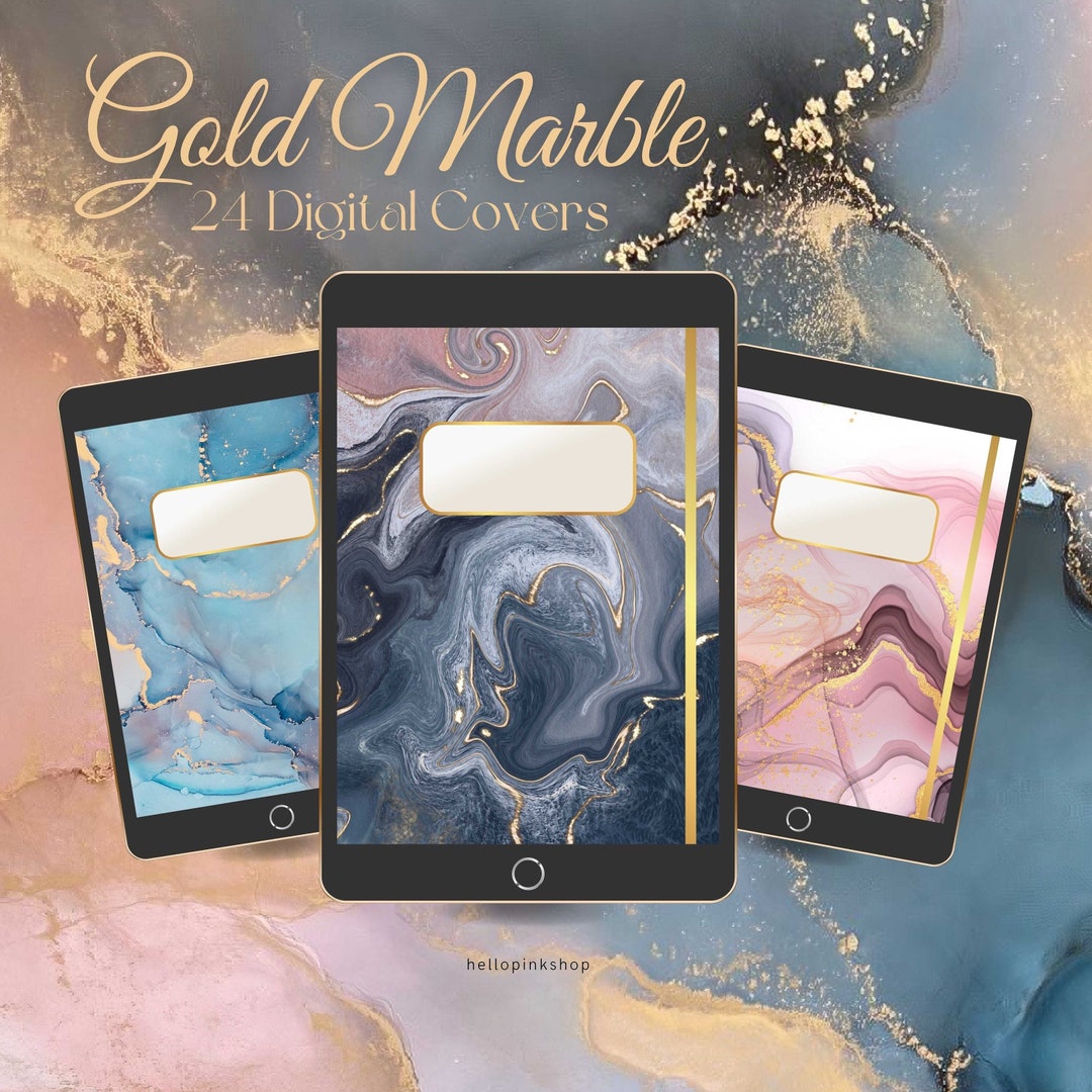 24 Marble Digital Notebook Covers | Goodnotes Digital Notebook Covers ...
