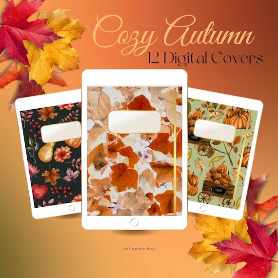 12 Fall Digital Notebook Covers Goodnotes Digital Notebook - Etsy