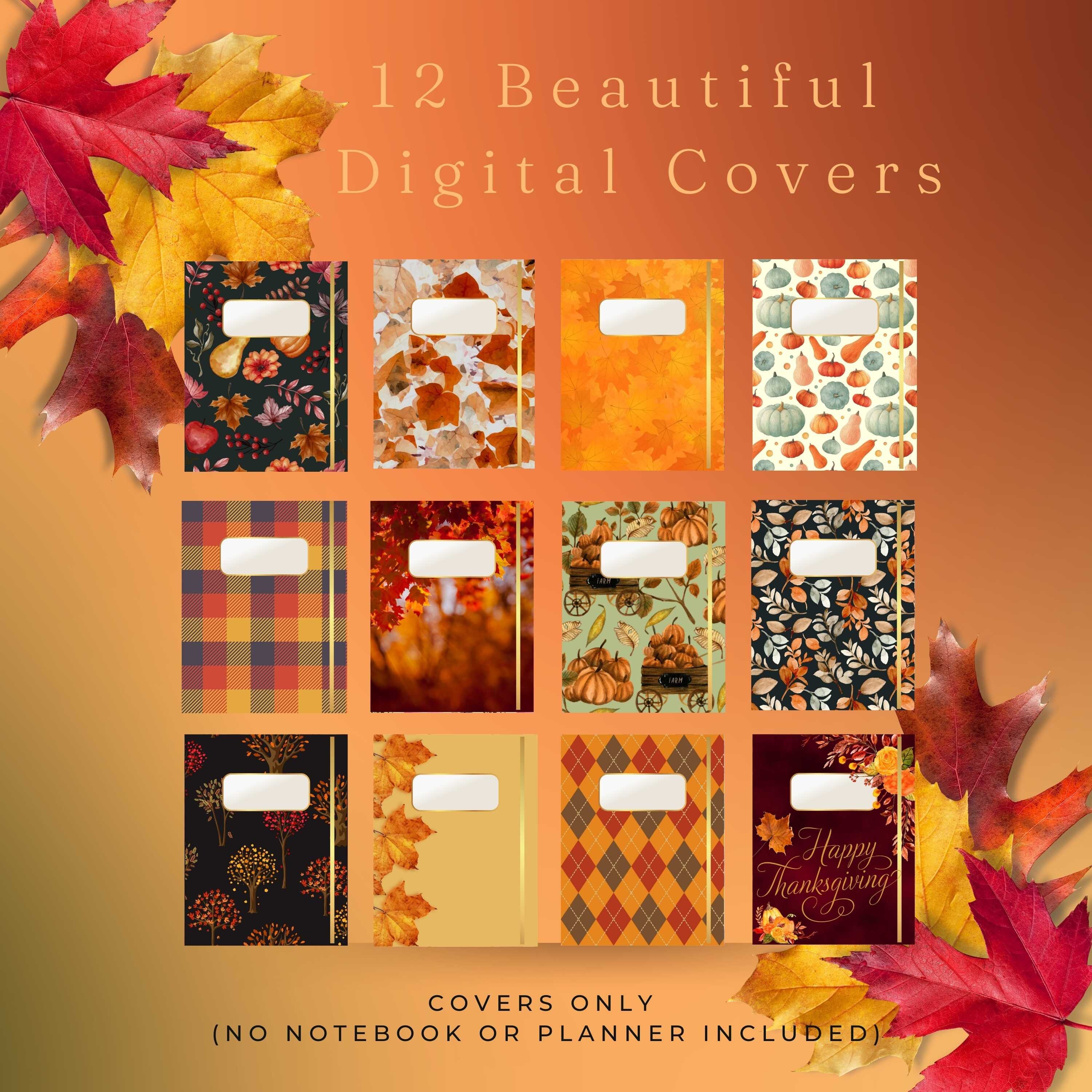 12 Fall Digital Notebook Covers | Goodnotes Digital Notebook Covers ...