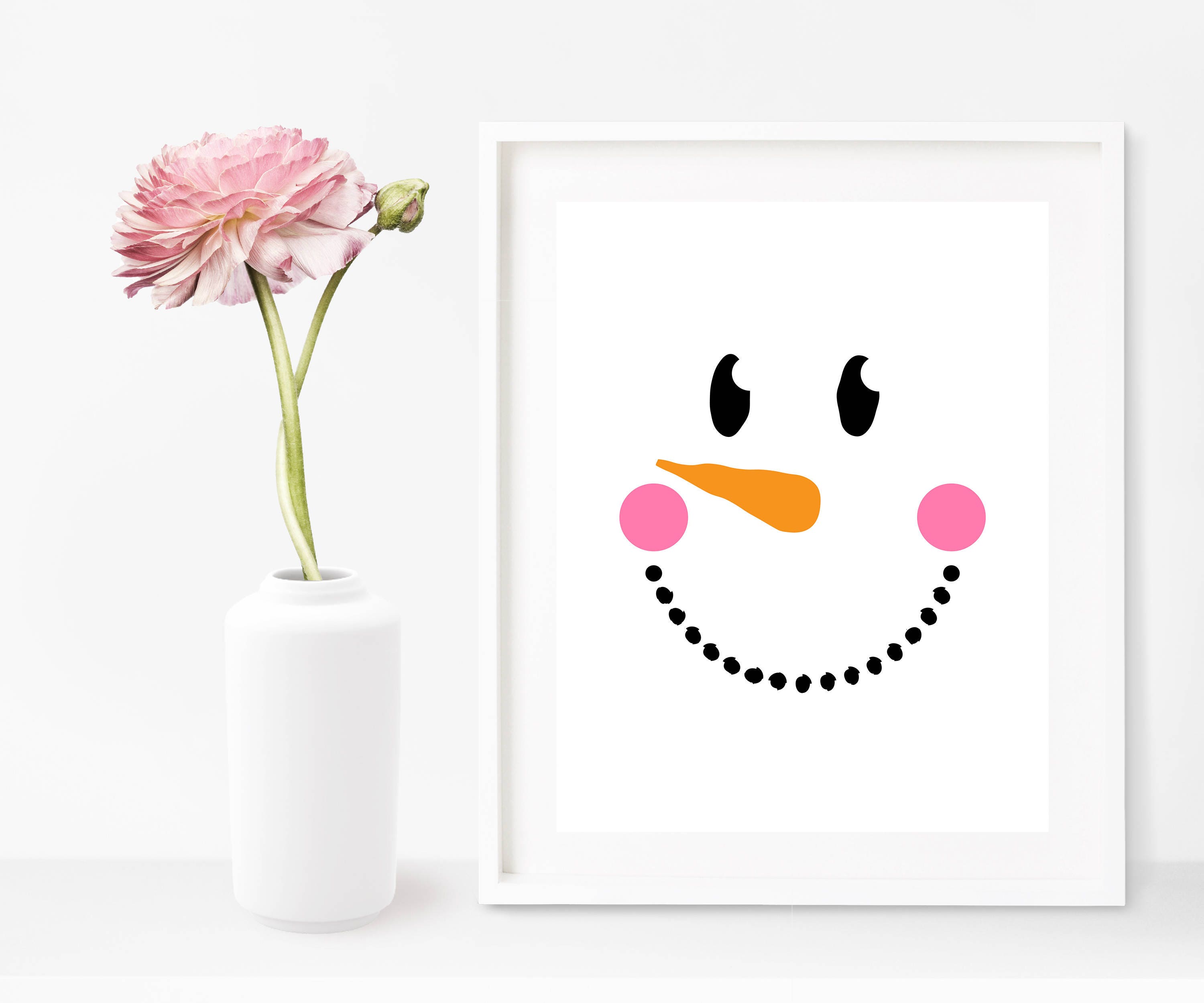 Snowman Printable, Christmas Wall Art, Snowman Print, Snowman Design ...