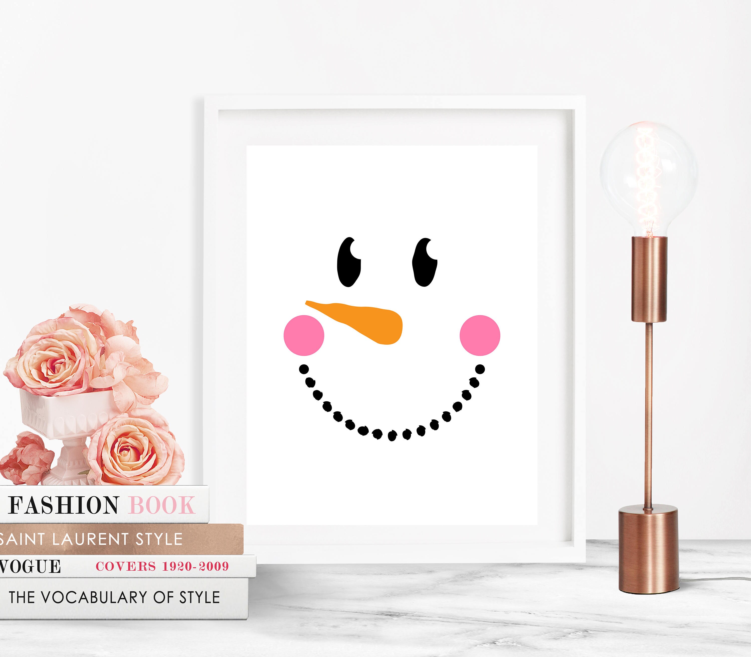 Snowman Printable, Christmas Wall Art, Snowman Print, Snowman Design ...