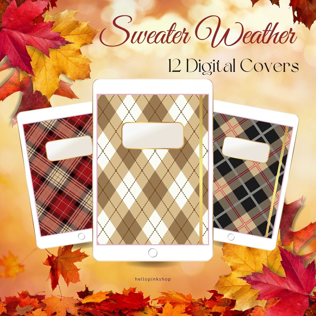 12 Fall Digital Notebook Covers | Goodnotes Digital Notebook Covers ...