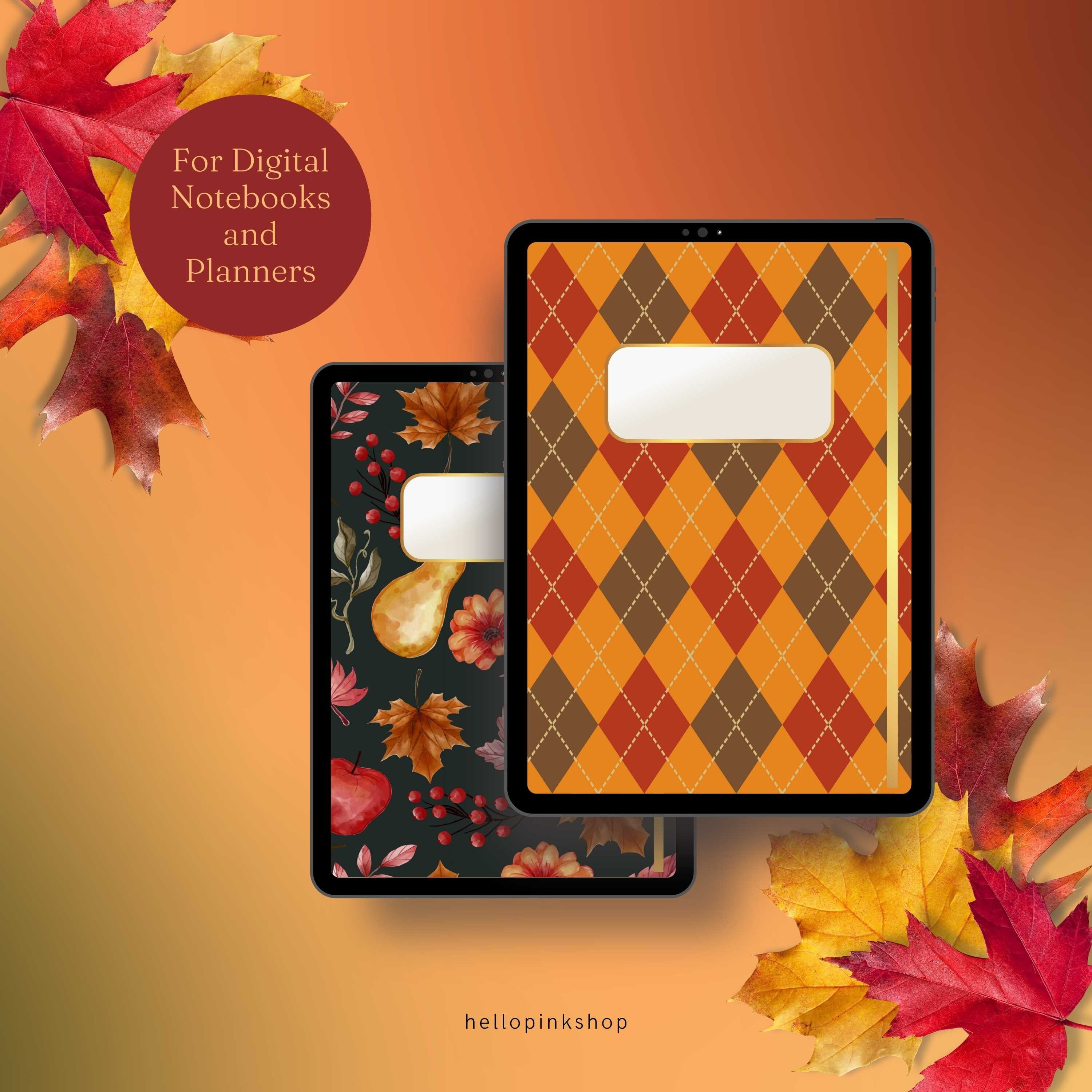 12 Fall Digital Notebook Covers | Goodnotes Digital Notebook Covers ...