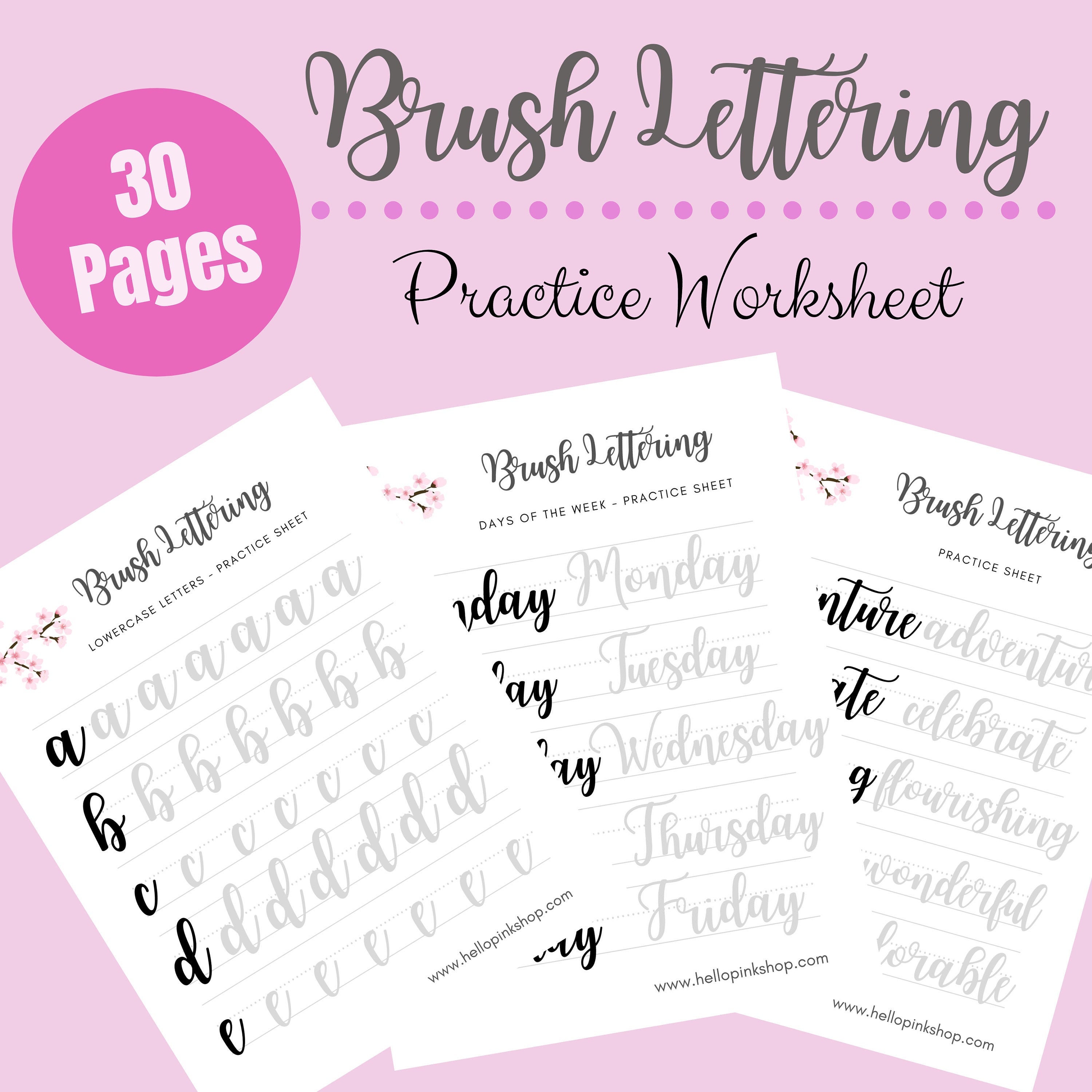 Visual Arts Craft Supplies & Tools hand lettering guide Brush lettering ...