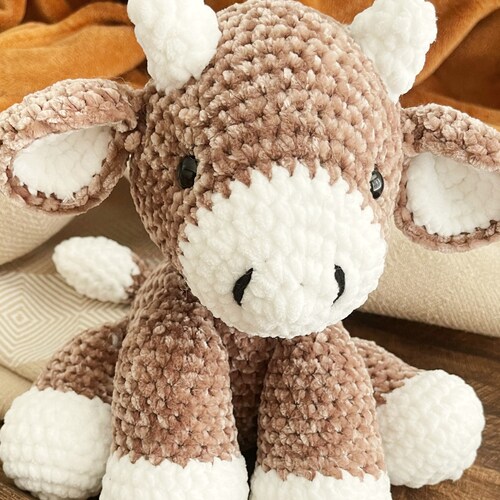 Colbie the Cow Stuffie Crochet Cow Plush Cow Stuffed Animal - Etsy