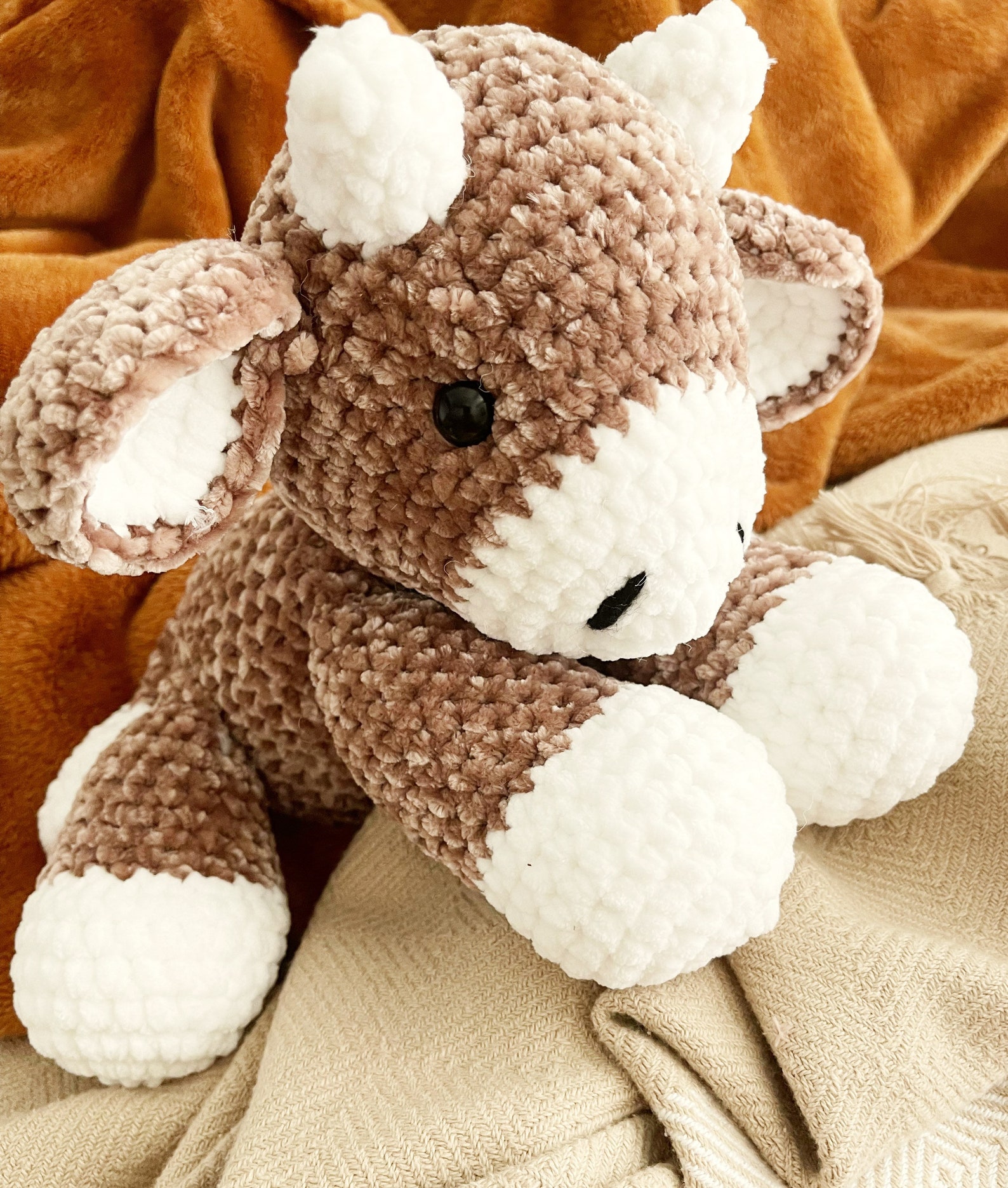 Colbie the Cow Stuffie Crochet Cow Plush Cow Stuffed Animal - Etsy