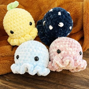 Mini Octopus Stuffie, Plush Amigurumi, Mini Octopus Plush, Crochet ...
