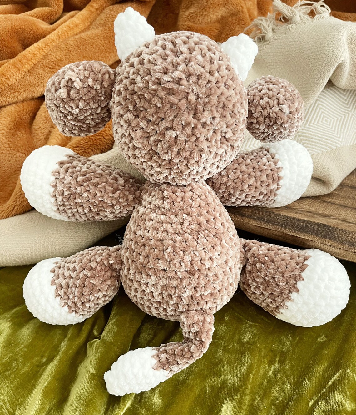 Colbie the Cow Stuffie Crochet Cow Plush Cow Stuffed Animal - Etsy