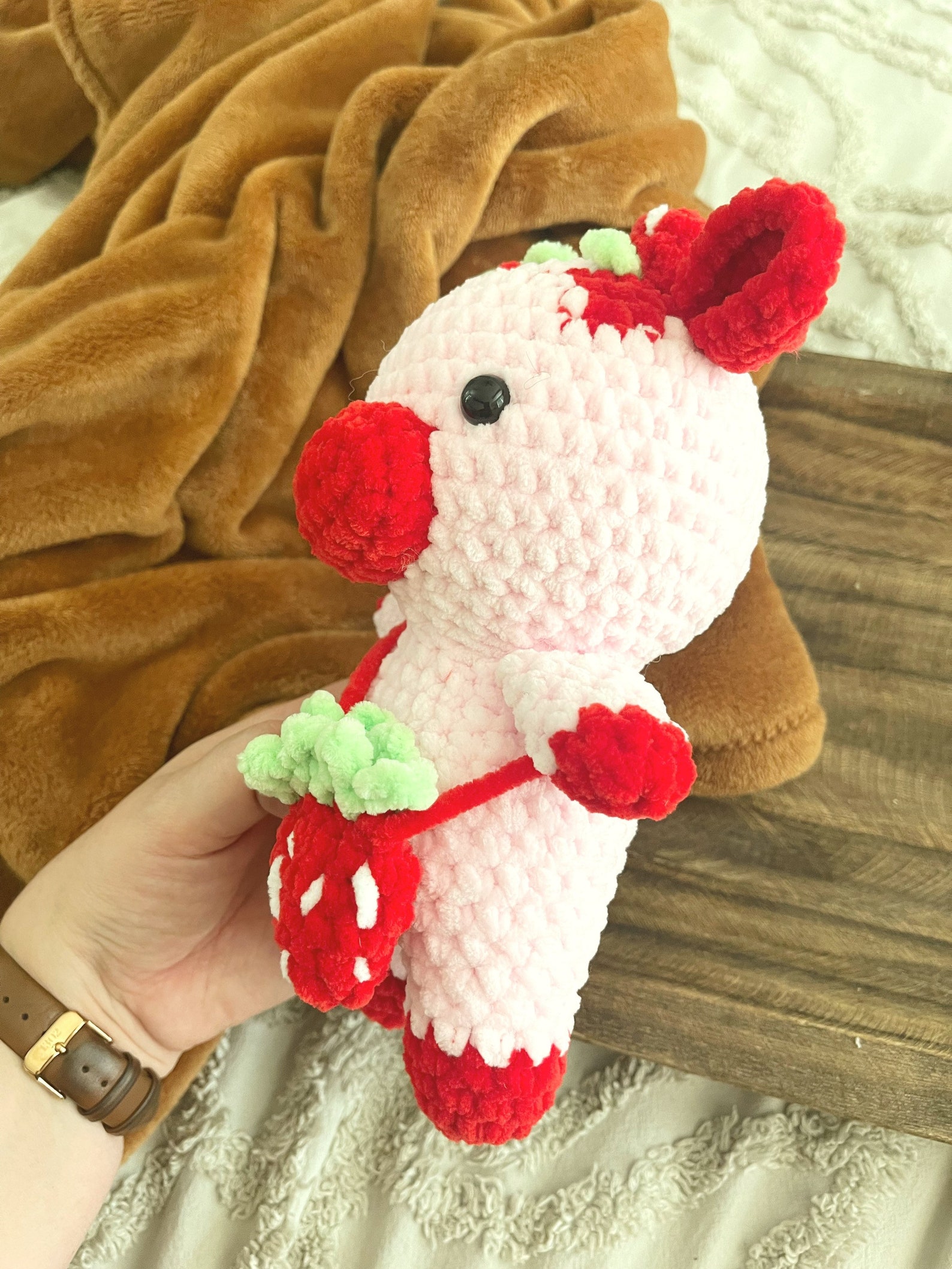 Samantha the Strawberry Cow Stuffie Crochet Cow Cow Stuffed - Etsy